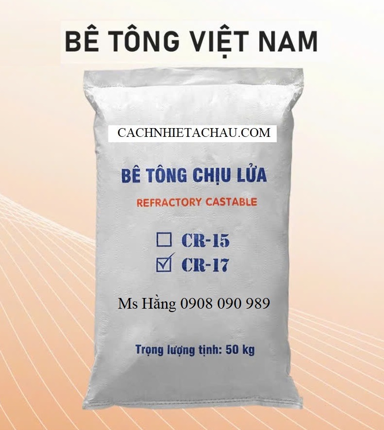 Bê tông chịu nhiệt CR17, nhiệt độ 1700 độ C - CÔNG TY TNHH CÁCH NHIỆT Á CHÂU